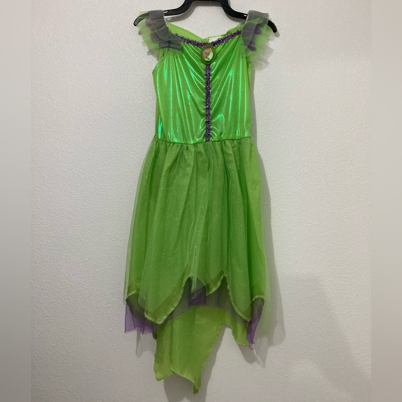 Disney | Costumes | Disney Fairies Tinker Bell Costume Child Green With Wings M 78 | Poshmark